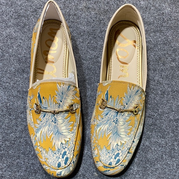 Sam Edelman | Shoes | Sam Edelman Yellow And Blue Floral Loafers | Poshmark